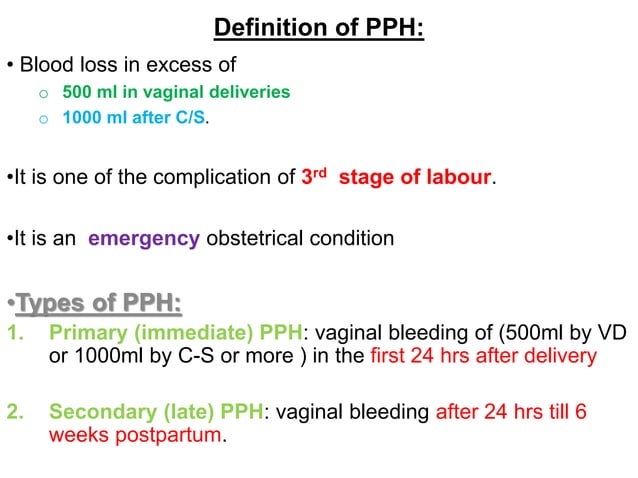 Post Partum Hemorrhage (PPH).ppt | Pregnancy | Reproductive Health