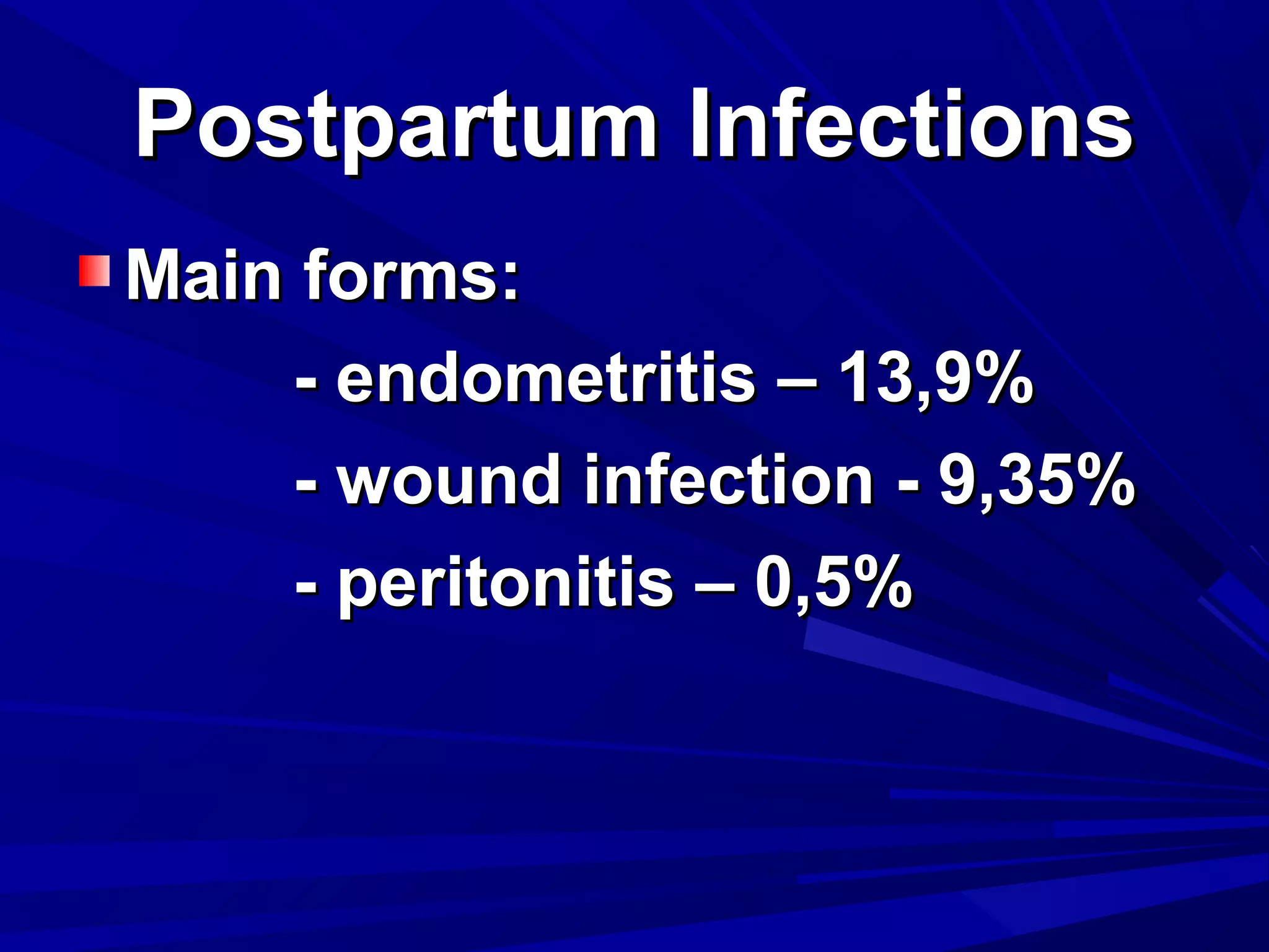 Postpartum Infections | PPT