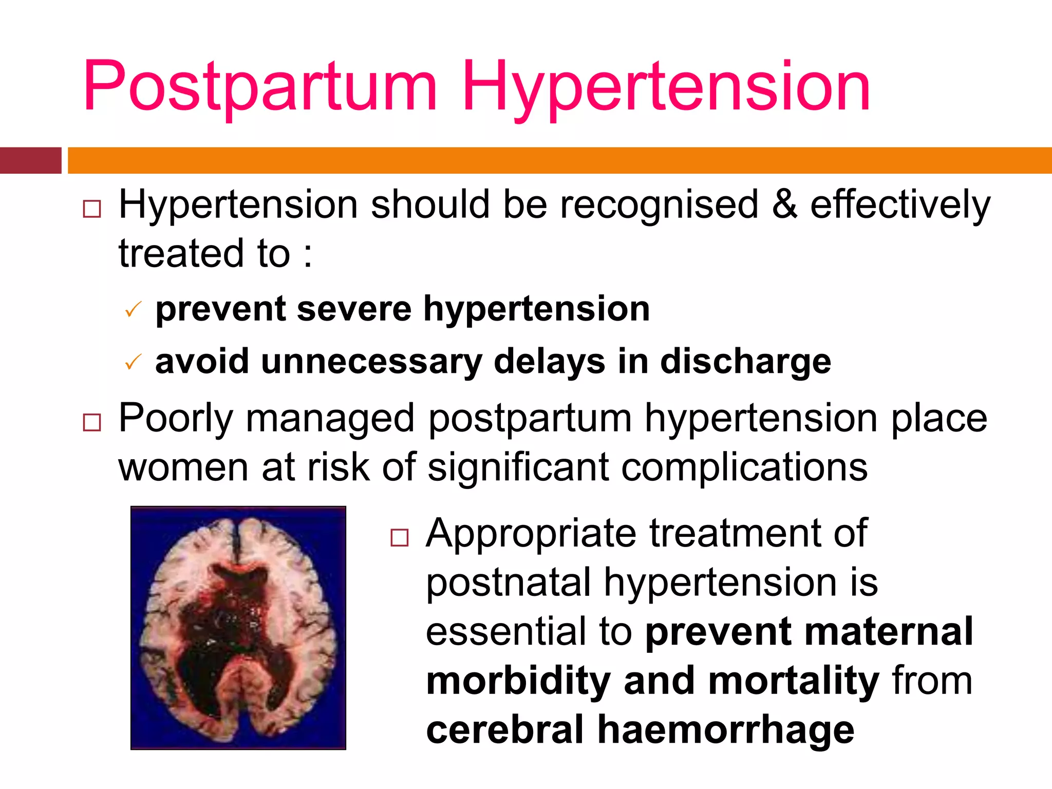 Postpartum management of hypertensive disorders in pregnancy | PPTX