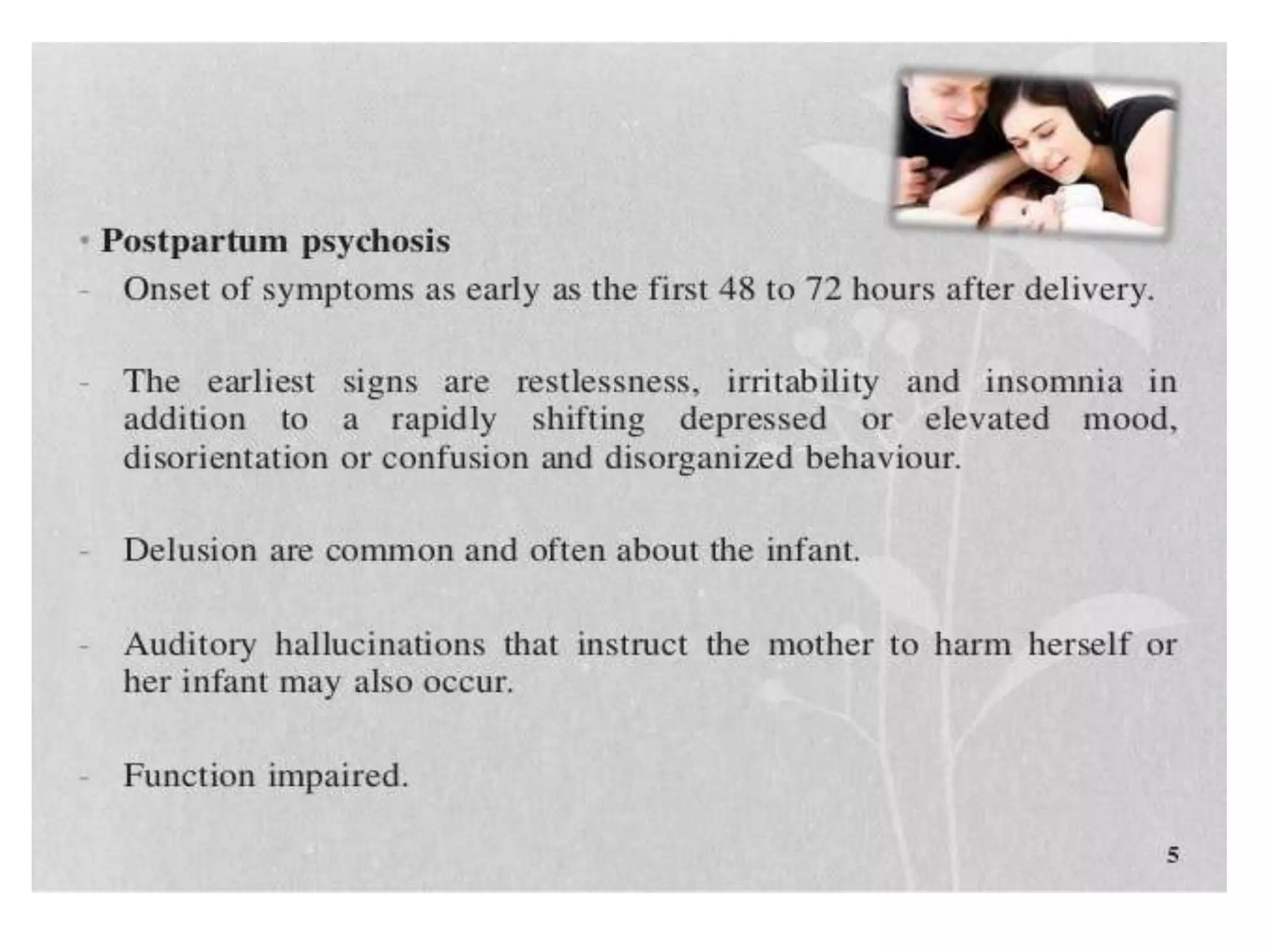 Postpartum psychiatric disorder | PPTX