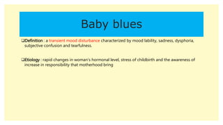 Postpartum psychiatric disorder | PPTX