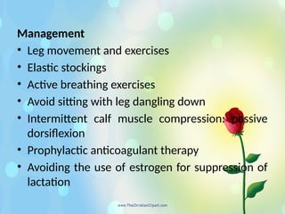 POSTPARTUM THROMBOPHLEBITIS bsc nursing.pptx