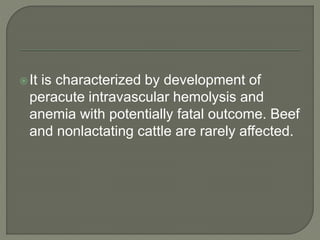 Postparturient hemoglobinuria in bovine | PPTX