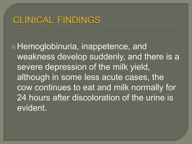 Postparturient hemoglobinuria in bovine | PPTX | Blood Disorders ...