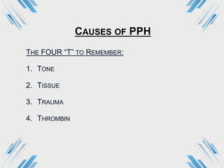 postpartum hemorrhage | PPT