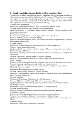 POST PROCESSING IN ADDITIVE MANUFACTURING | DOCX