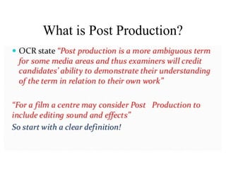Post Production | PPT