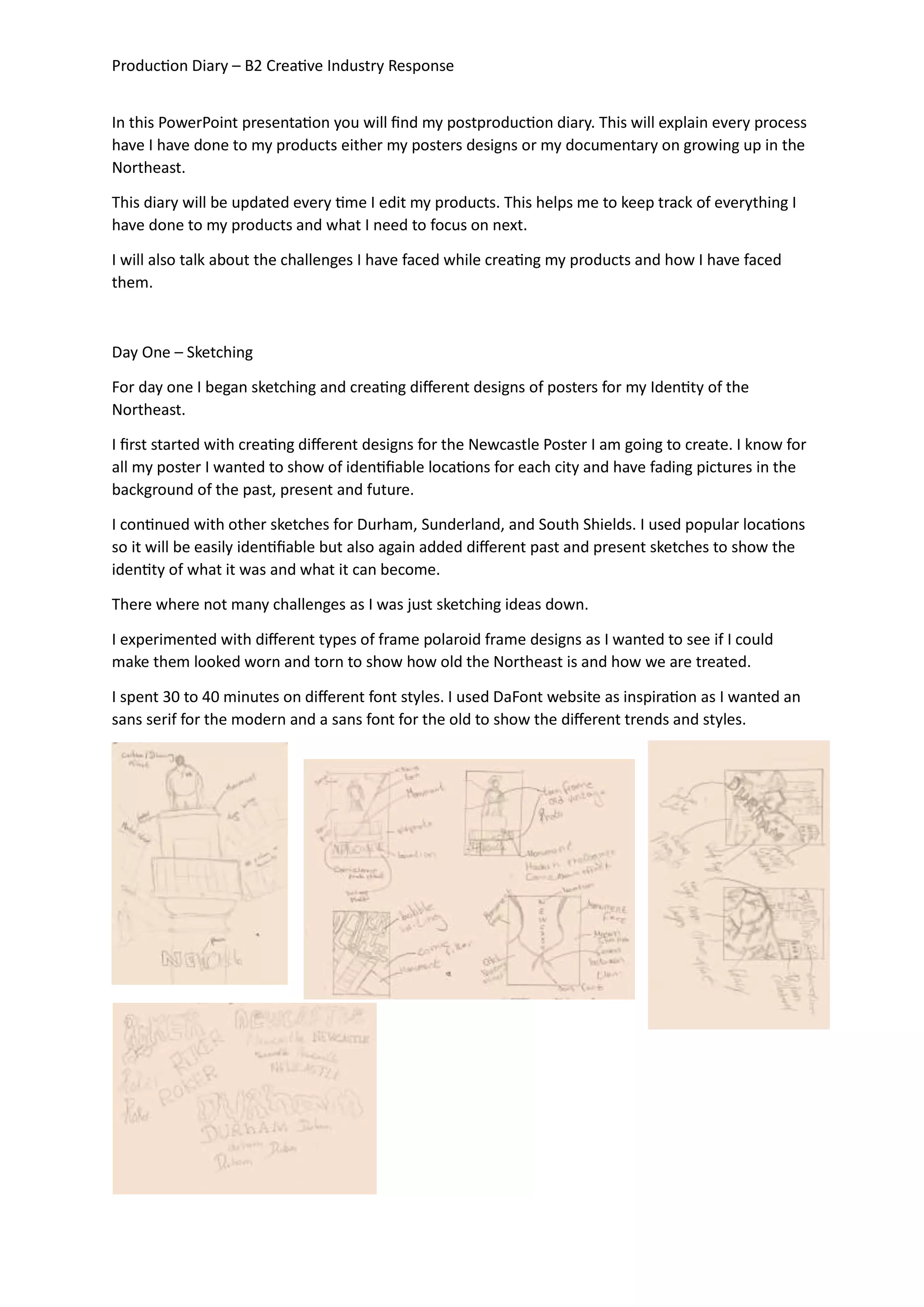 Poster Post Production Diary | DOCX