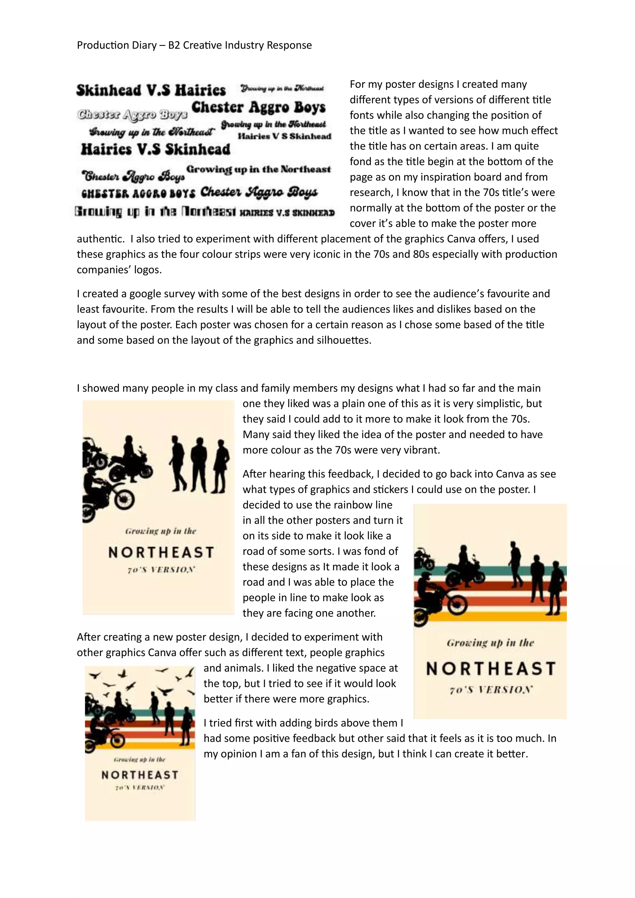 Poster Post Production Diary | DOCX