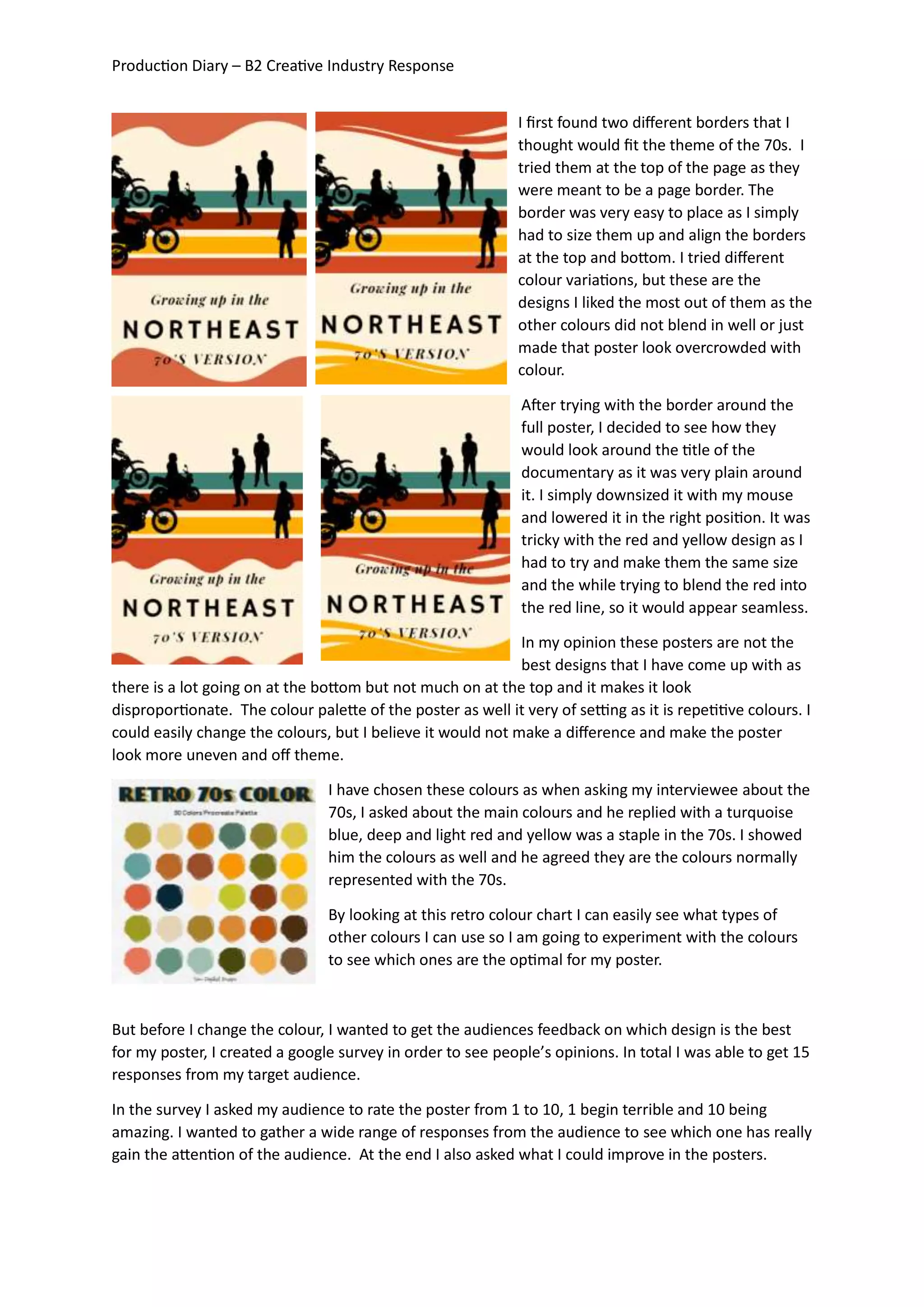 Poster Post Production Diary | DOCX