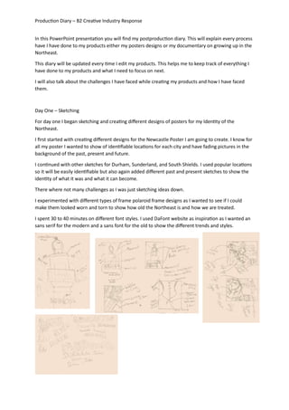 Poster Post Production Diary | DOCX