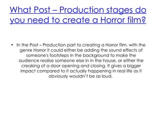 Post – Production Investigation | PPT