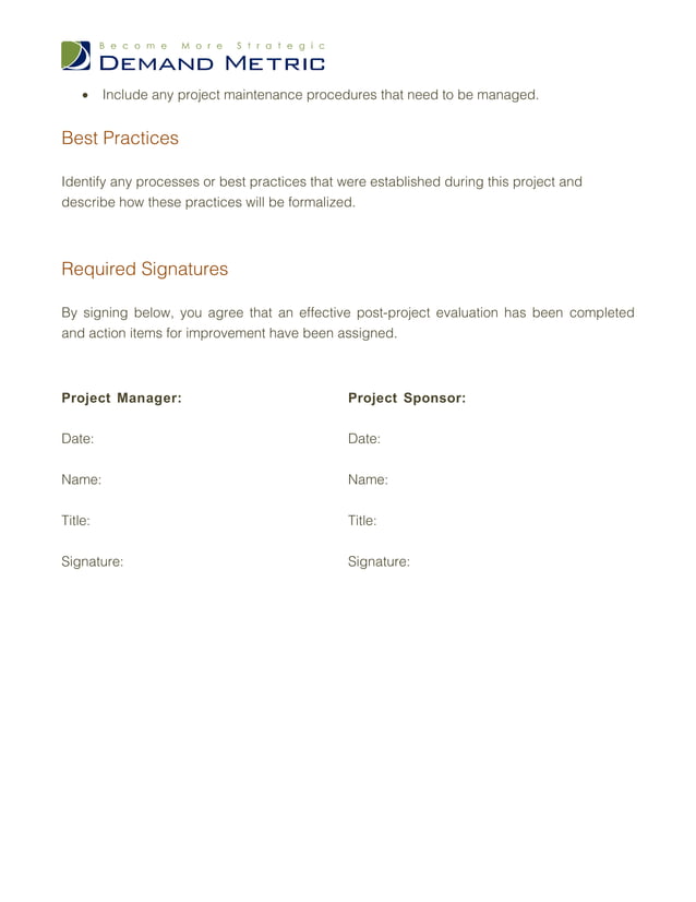 Post Project Evaluation | DOC | Business | Business and Finance