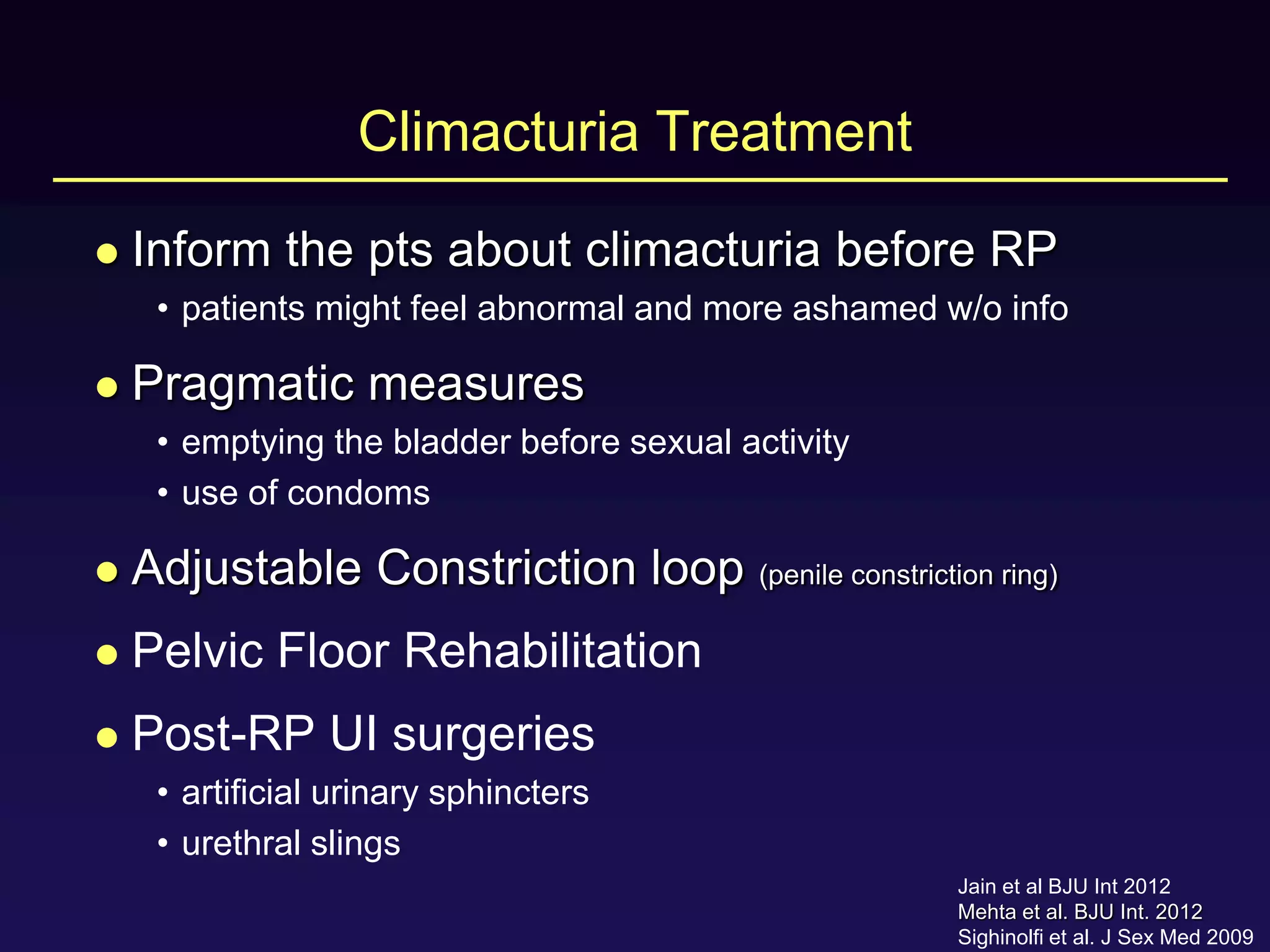 Postprostatectomy sexual dysfunction is restoring erections enough? | PPTX