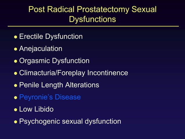 Postprostatectomy sexual dysfunction is restoring erections enough ...