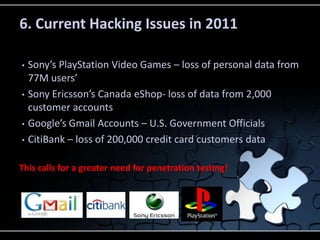 Ethical Hacking & Penetration Testing | PPTX