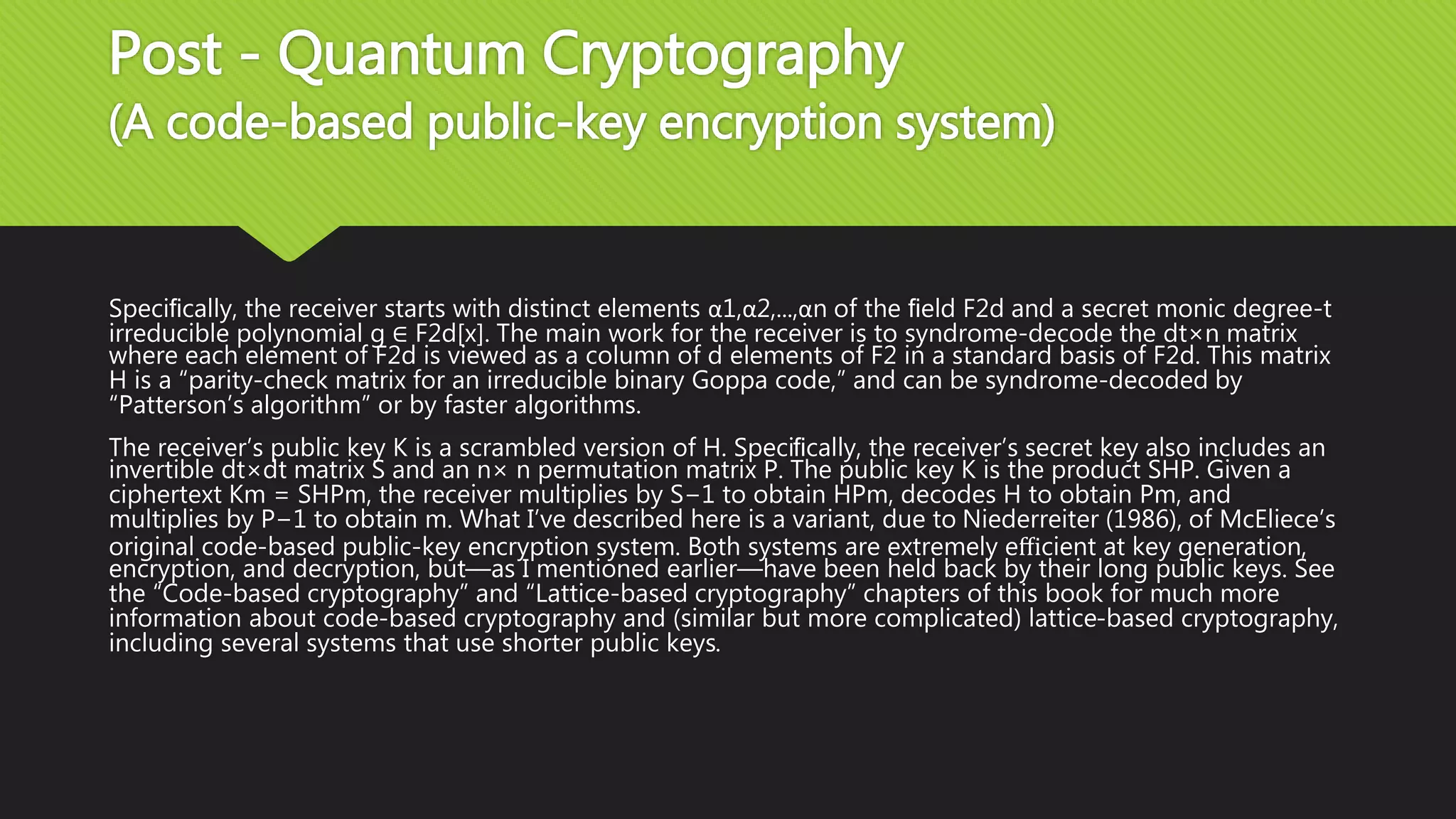 Post quantum cryptography | PPTX