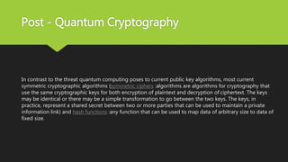 Post quantum cryptography | PPTX