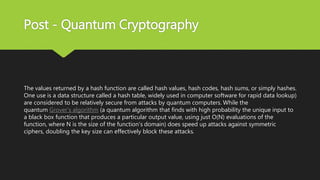 Post quantum cryptography | PPTX