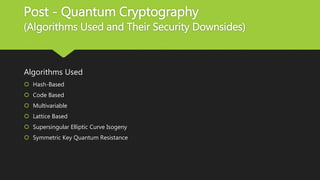 Post quantum cryptography | PPTX | Computing | Technology & Computing