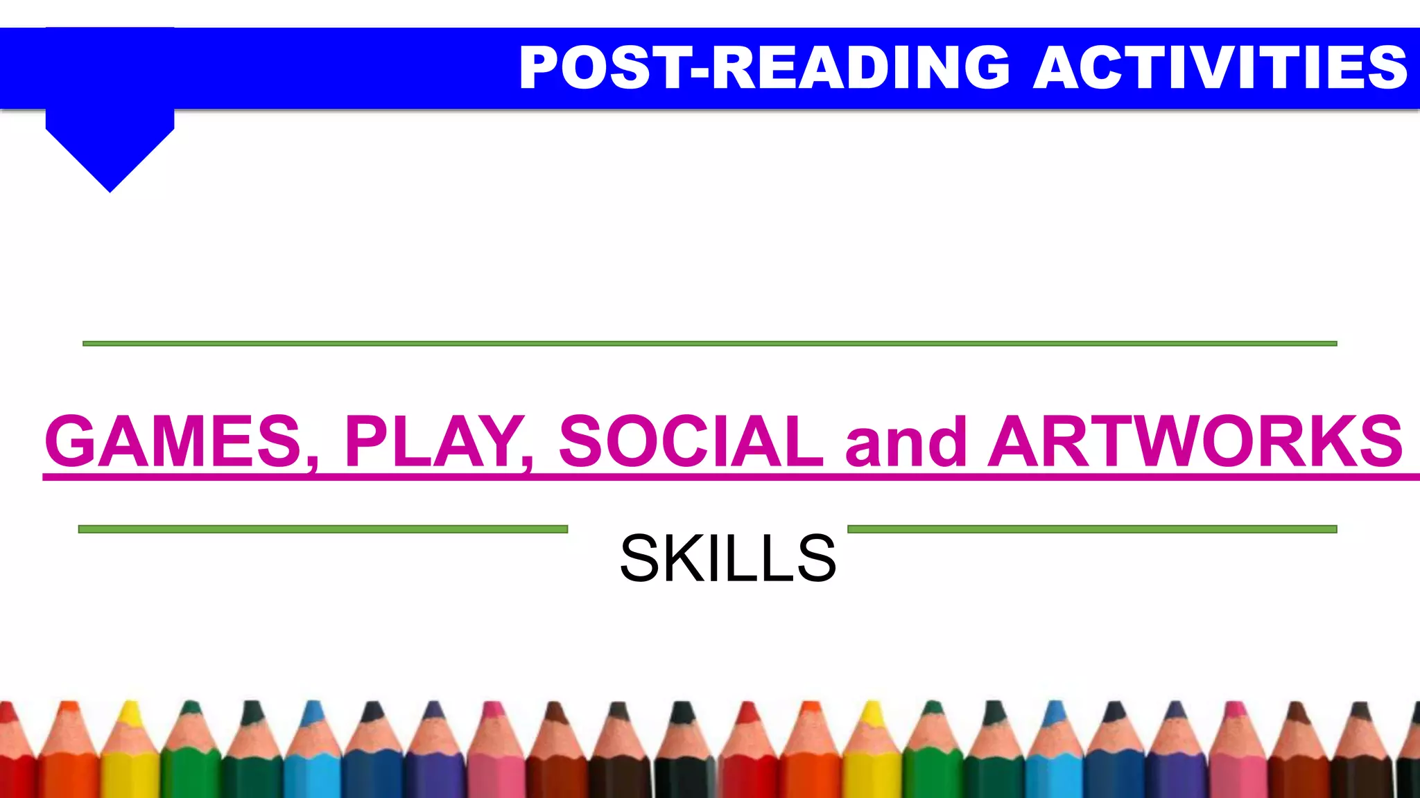 Lesson 8: Post-Reading Activities | PPTX