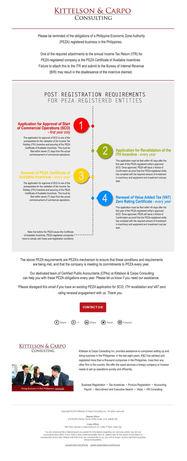Post Registration Requirements for PEZA Registered Entities | PDF