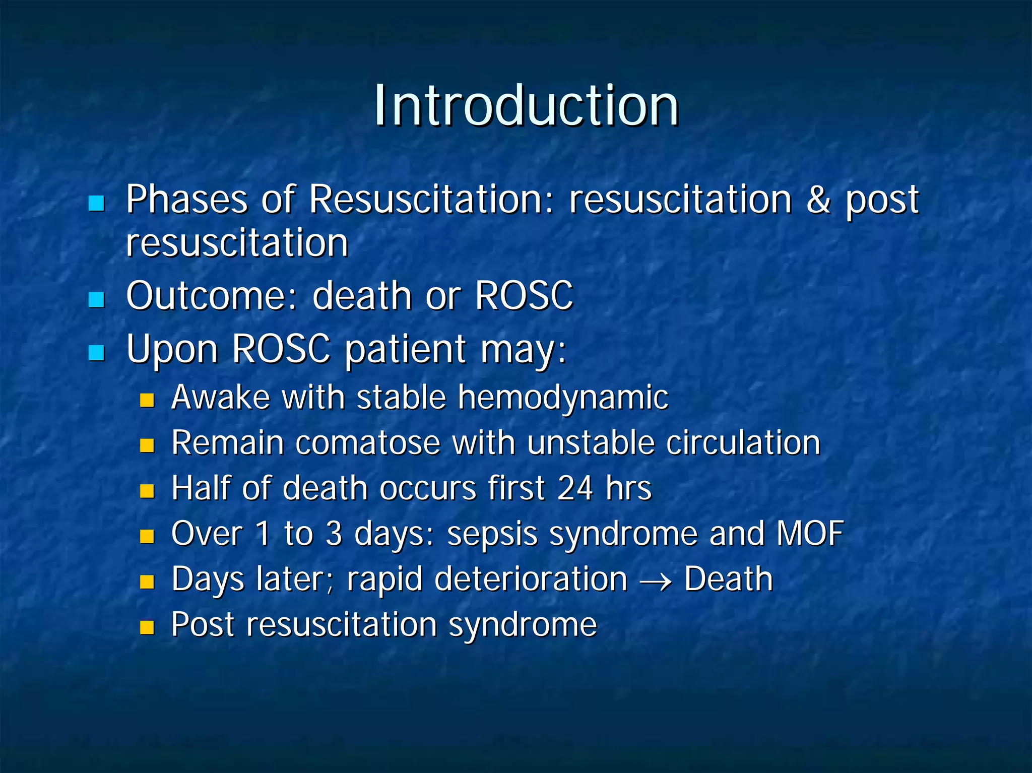 Post resuscitation care | PDF