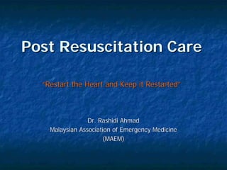 Post resuscitation care | PDF