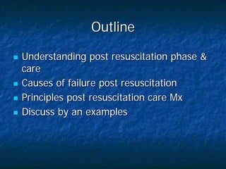 Post resuscitation care | PDF