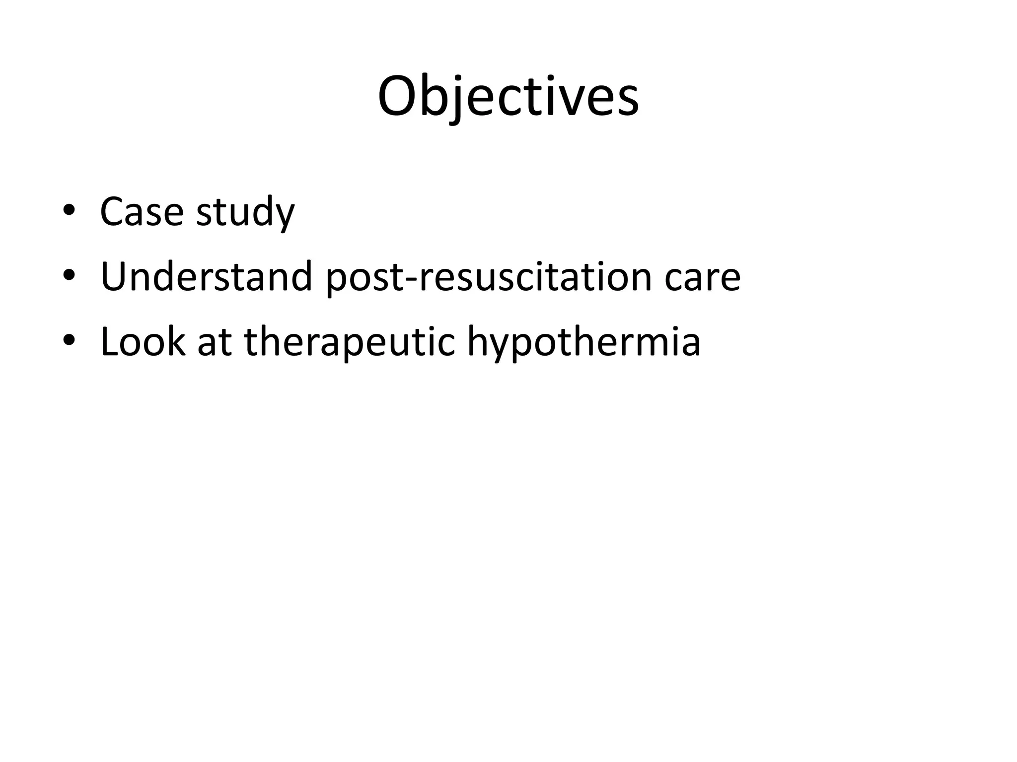 Post resuscitation care | PPT