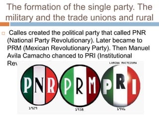 Postrevolutionary governments and mexican miracle | PPTX