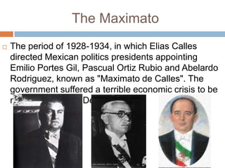 Postrevolutionary governments and mexican miracle | PPTX