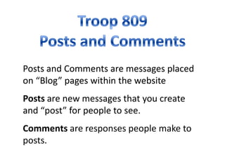 Posts and Comments | PPT