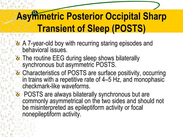Positive Occipital Sharp Transients of Sleep, Posterior slow-wave ...