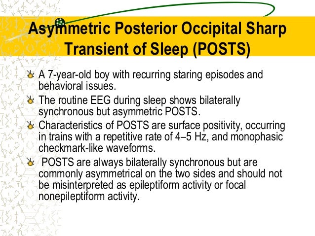 Positive Occipital Sharp Transients of Sleep, Posterior slow-wave tra…