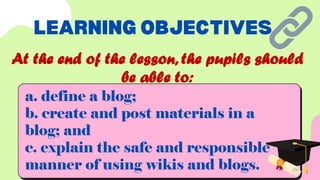 Posts and shares materials on blog in a responsible manner.pptx