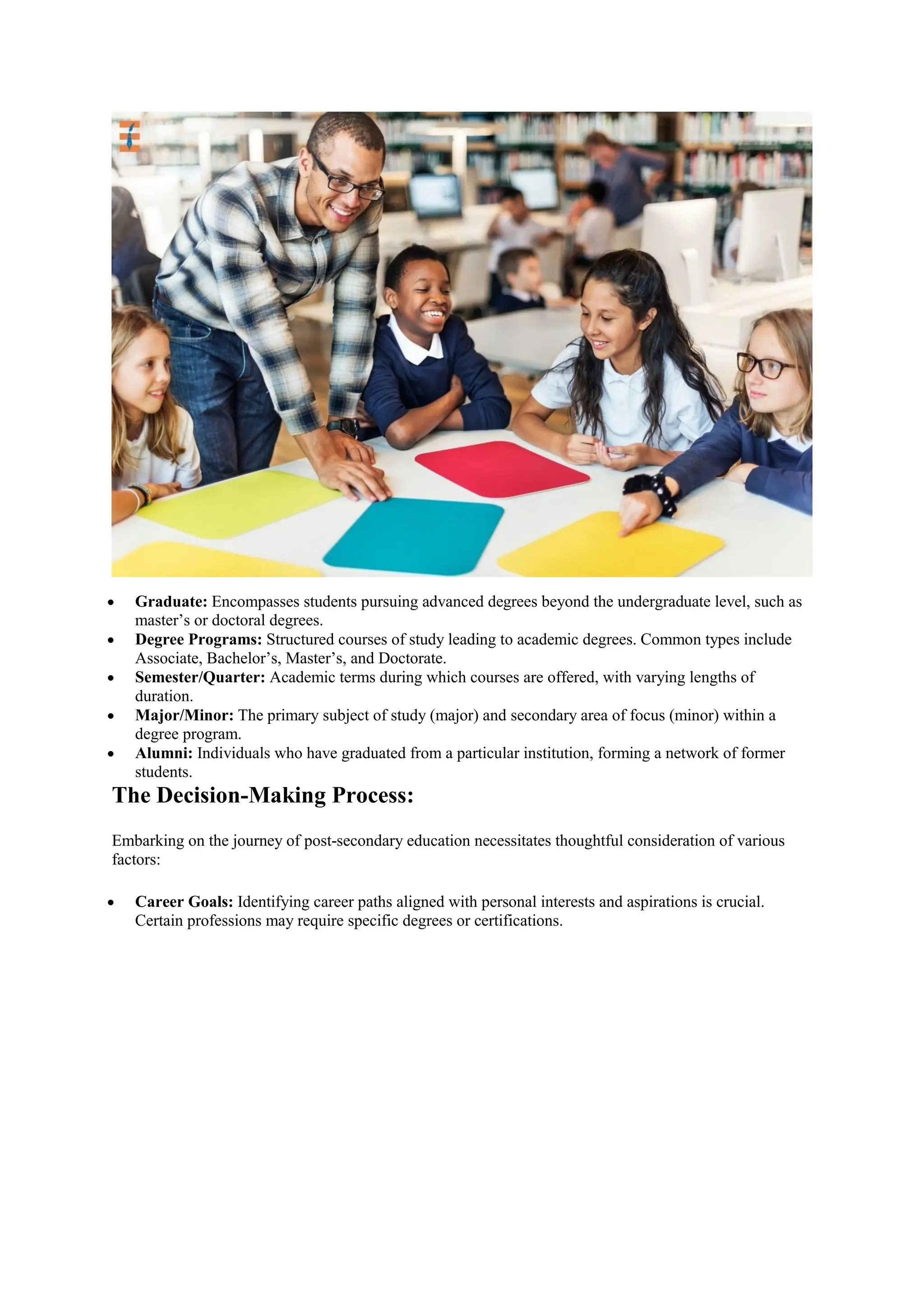 Post-Secondary Education: Overview, Examples & Applications | Future ...