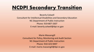 Transition Training - Postsecondary Goals | PPTX