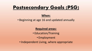 Transition Training - Postsecondary Goals | PPTX