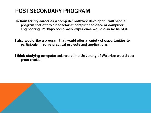 Career Path & Post secondary program