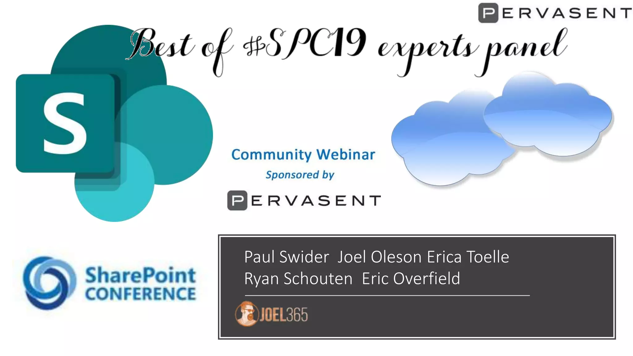 SharePoint Conference 2019 - SharePoint Experts & Announcements Panel ...
