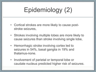 Post stroke epilepsy | PPTX