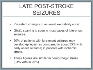 Post stroke epilepsy | PPTX