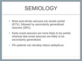 Post stroke epilepsy | PPTX