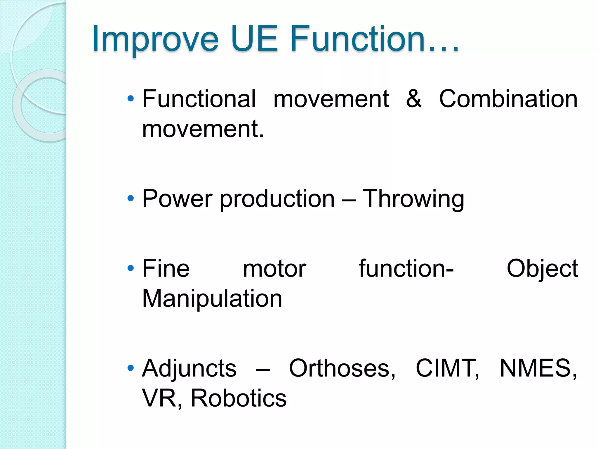 Post stroke motor rehabilitation | PPTX