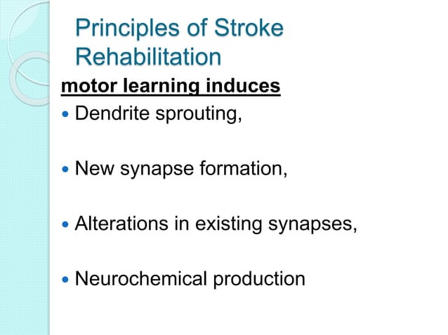 Post stroke motor rehabilitation | PPTX | Brain and Nervous System ...