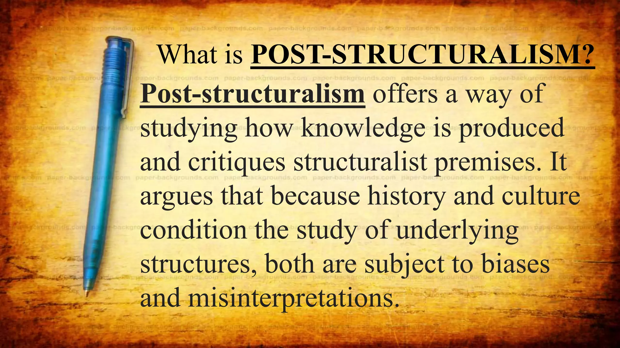Poststructuralism literary criticism | PPTX