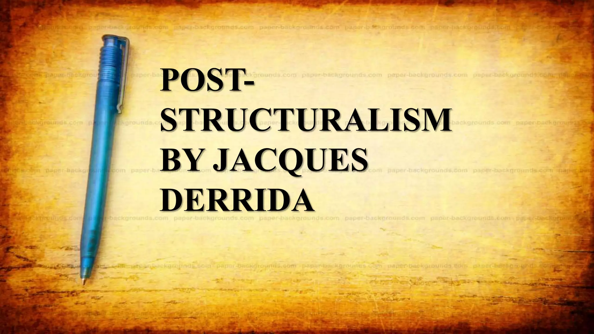 Poststructuralism literary criticism | PPTX
