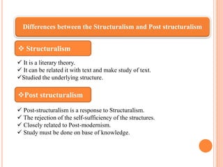 Post-structuralism and deconstruction | PPTX
