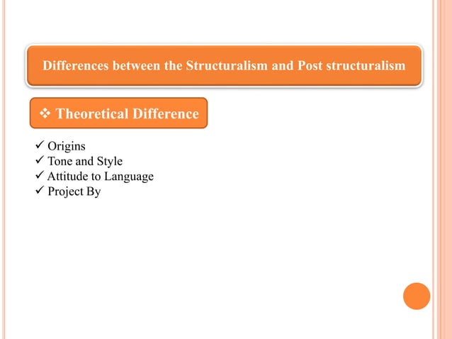Post-structuralism and deconstruction | PPTX | Science